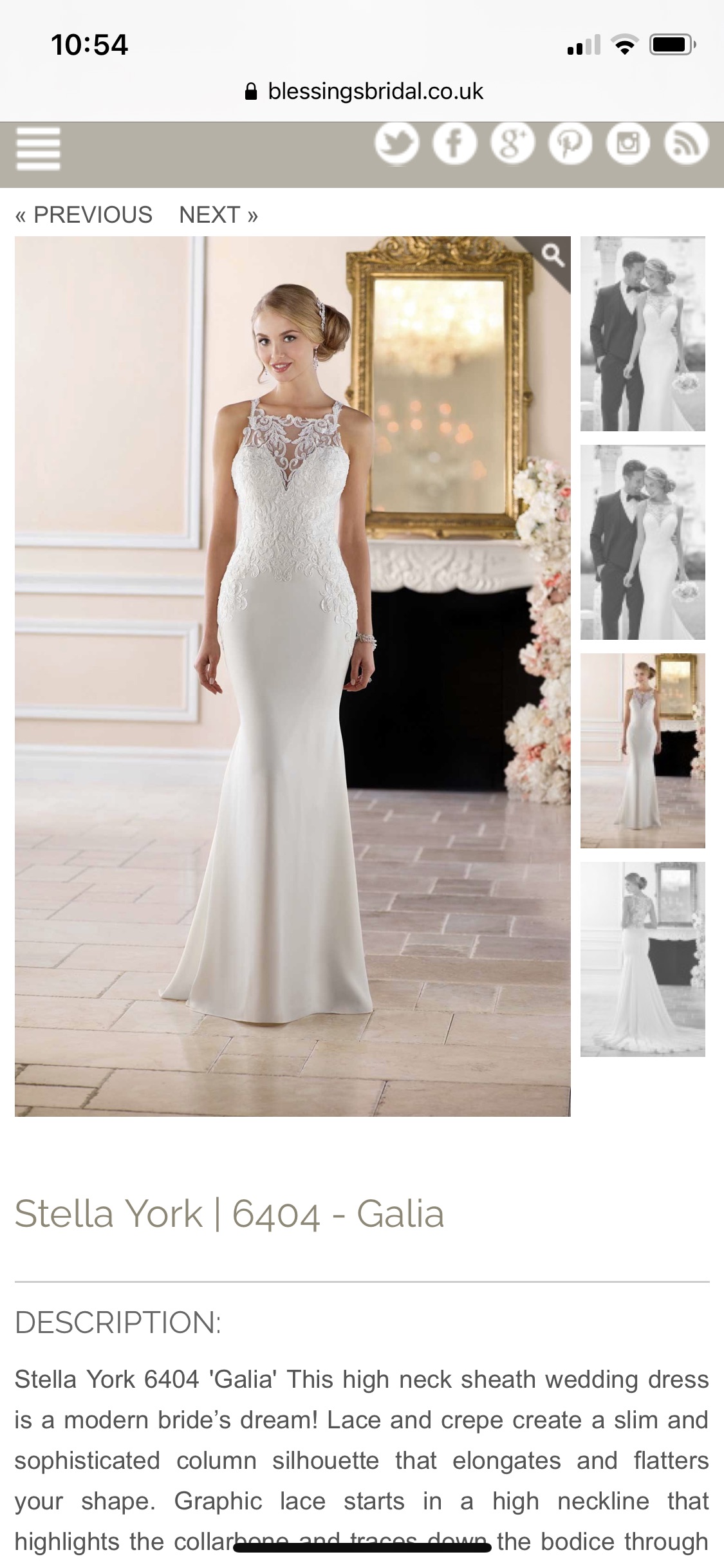 Beautiful Stella York dress | White Dress UK